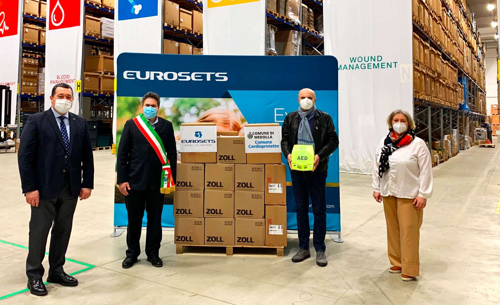 Eurosets donates 10 defibrillators to the municipality of Medolla ...